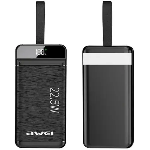 AWEI P140K Powerbank, 30000 mAh, Li-Polymer, Crni