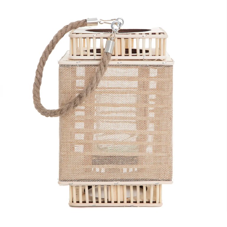 HOMLA Fenjer Avli Natural 15x15x23cm, Braon