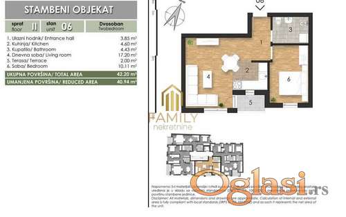 Na prodaju: Stan od 41m² sa 2 sobe u mirnom delu Podbare