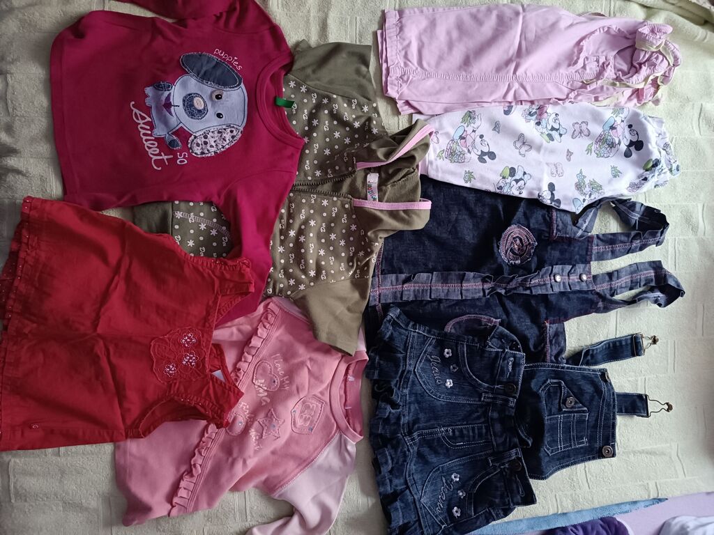 Paket: Duks, Majica, Pantalone, Za devojčice, uzrast: 12 meseci