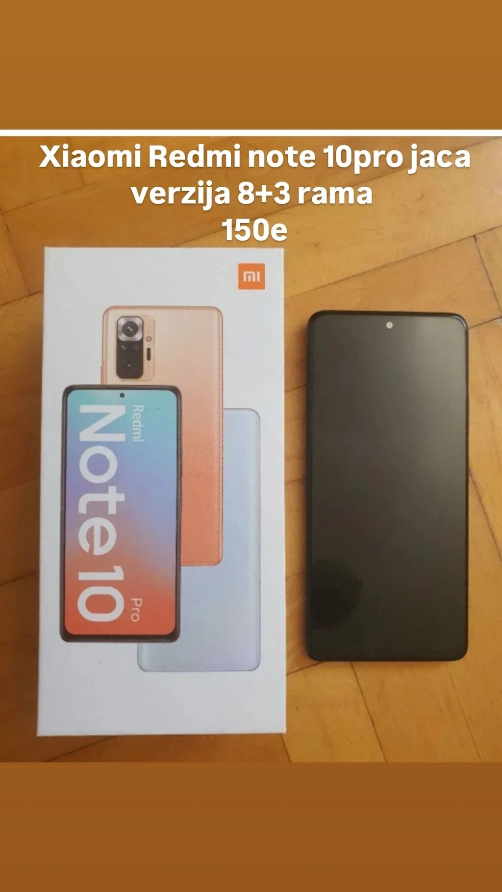 Xiaomi Redmi Note 10 Pro, 128 GB, bоја - Crna, Dual SIM, Bežični punjač, Face ID