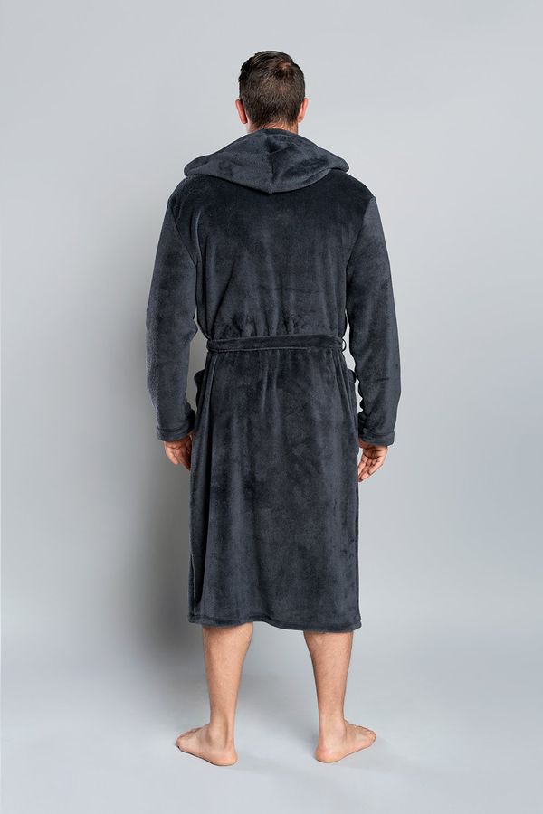 LONG SLEEVE MIMAS BATHROBE - GRAPHITE