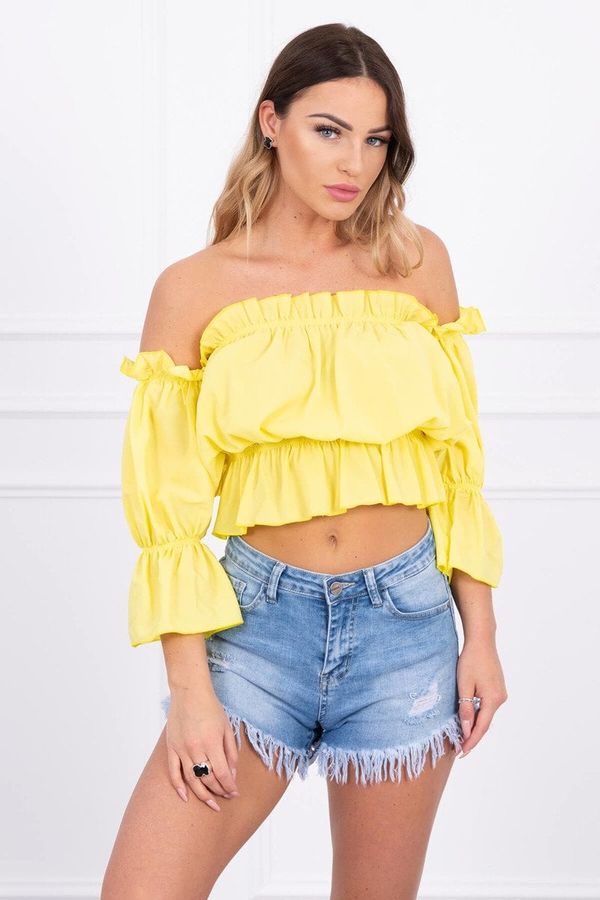 YELLOW BLOUSE OVER THE SHOULDER