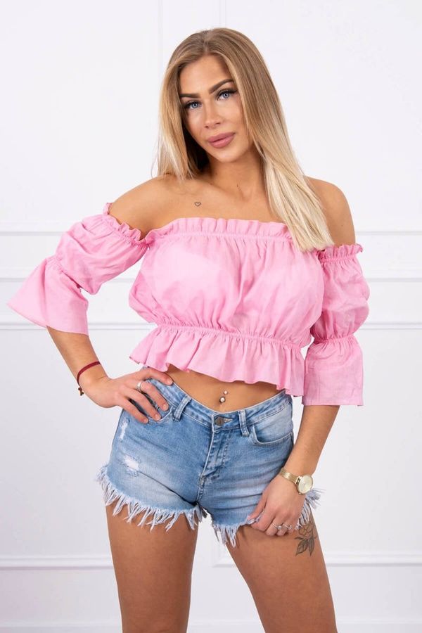 BLOUSE OVER THE SHOULDER LIGHT PINK