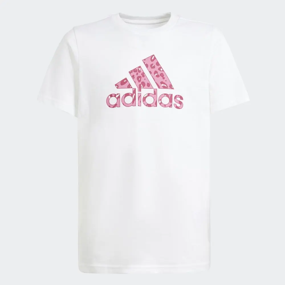 ADIDAS Majica za devojčice G Animal Tee, Bela