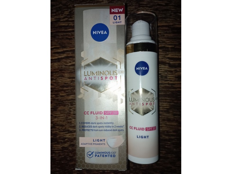 *NIVEA* LUMINOUS630° ANTISPOT CC 3IN1, SPF 30, LIGHT 01