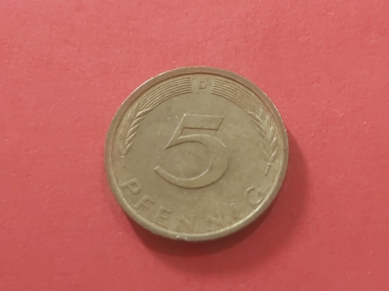 Nemačka - 5 pfennig 1972 god D