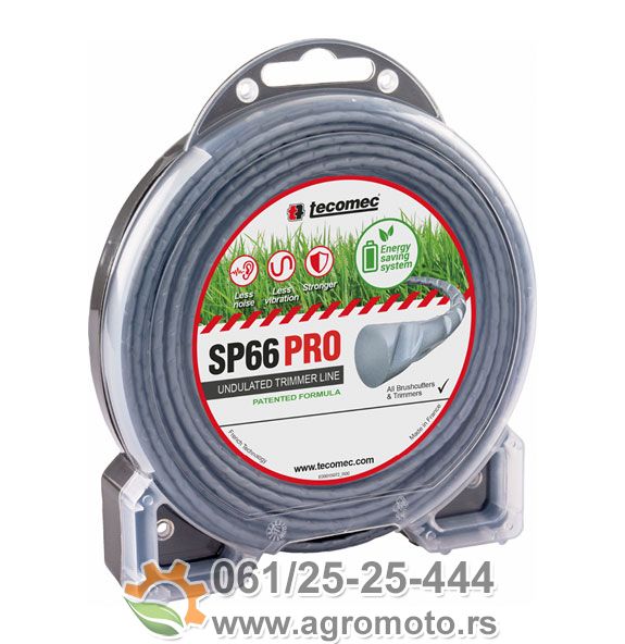 Struna za trimer nazubljena SP66PRO 2,7mm 15m Tecomec