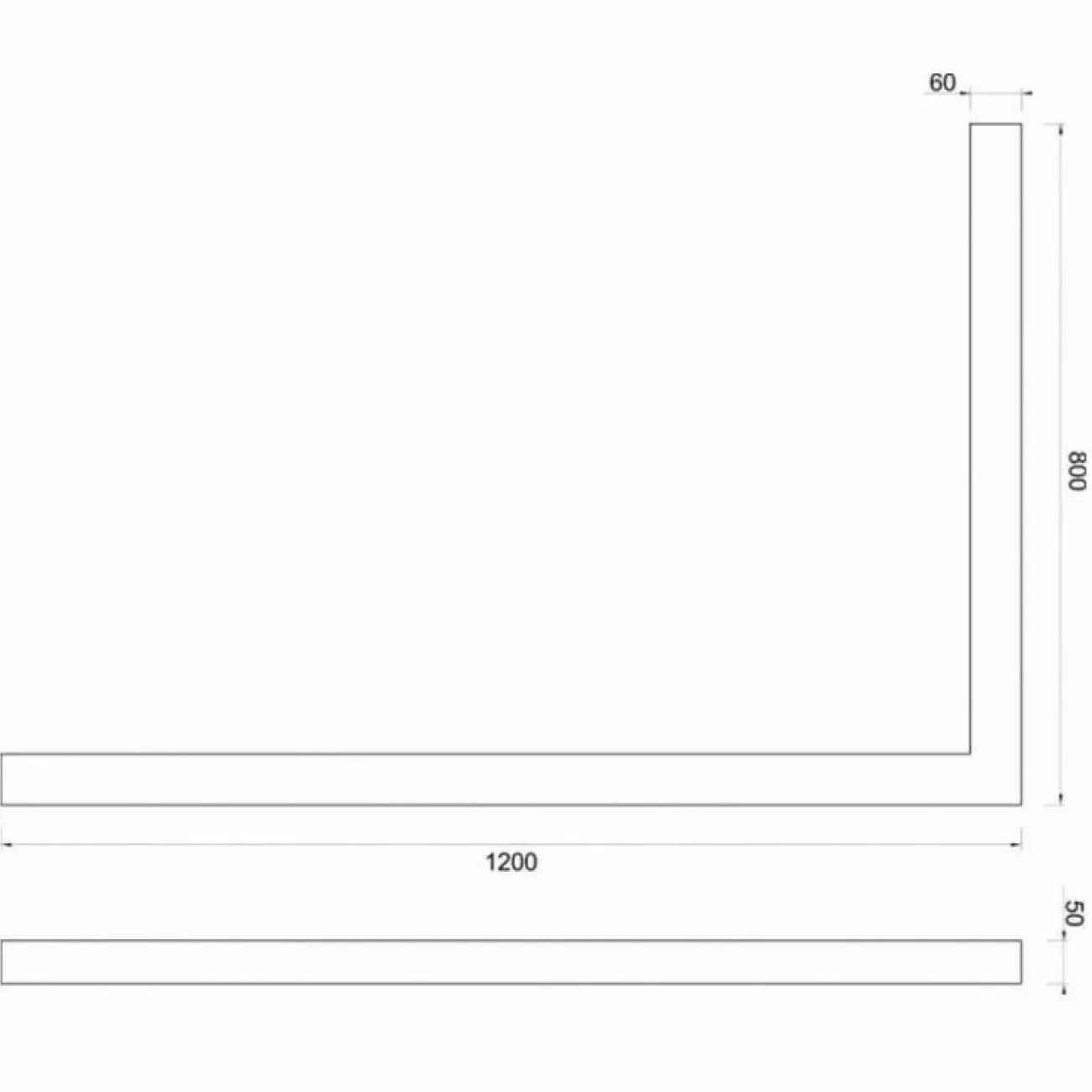 PRAG ZA KABINU 120X80 D/CRNI