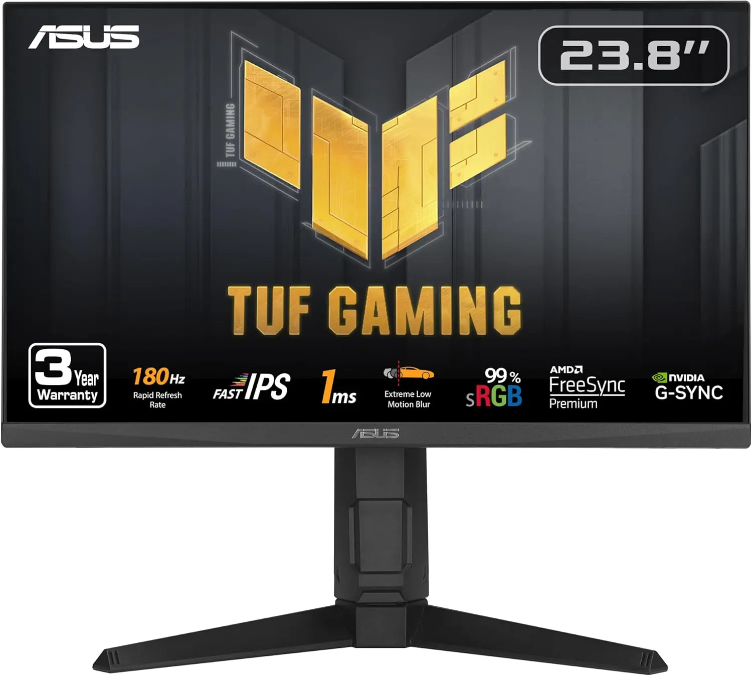 ASUS Gaming Monitor TUF VG249QL3A 23,8"/IPS/1920x1080/180Hz/1ms GtG/HDMIx2,DP/Gsync,freesync/Pivot/zvučnici