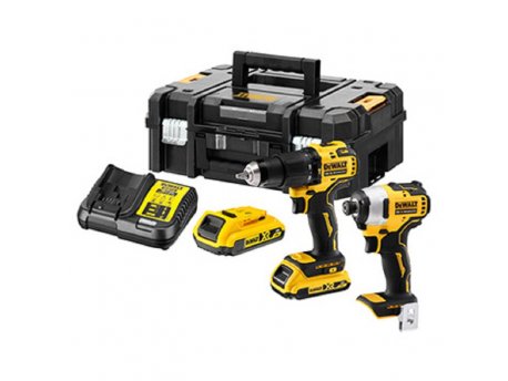 DEWALT AKUMULATORSKI SET DCK2062D2T (DCD709 + DCF809 + 2 X BATERIJA 18V/2AH + PUNJAČ + KOFER) CENA