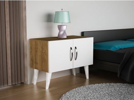 HANAH HOME KOMODA BELLINI V2 WHITE WALNUT