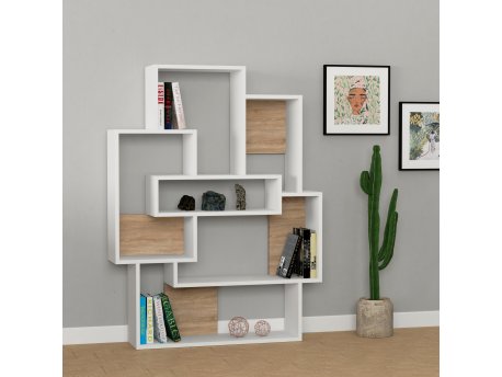 HANAH HOME POLICA ZA KNJIGE BARCE WHITE OAK