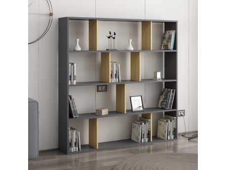 HANAH HOME POLICA ZA KNJIGE HODBI ANTHRACITE OAK