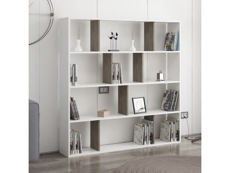 HANAH HOME POLICA ZA KNJIGE HODBI WHITE WENGE