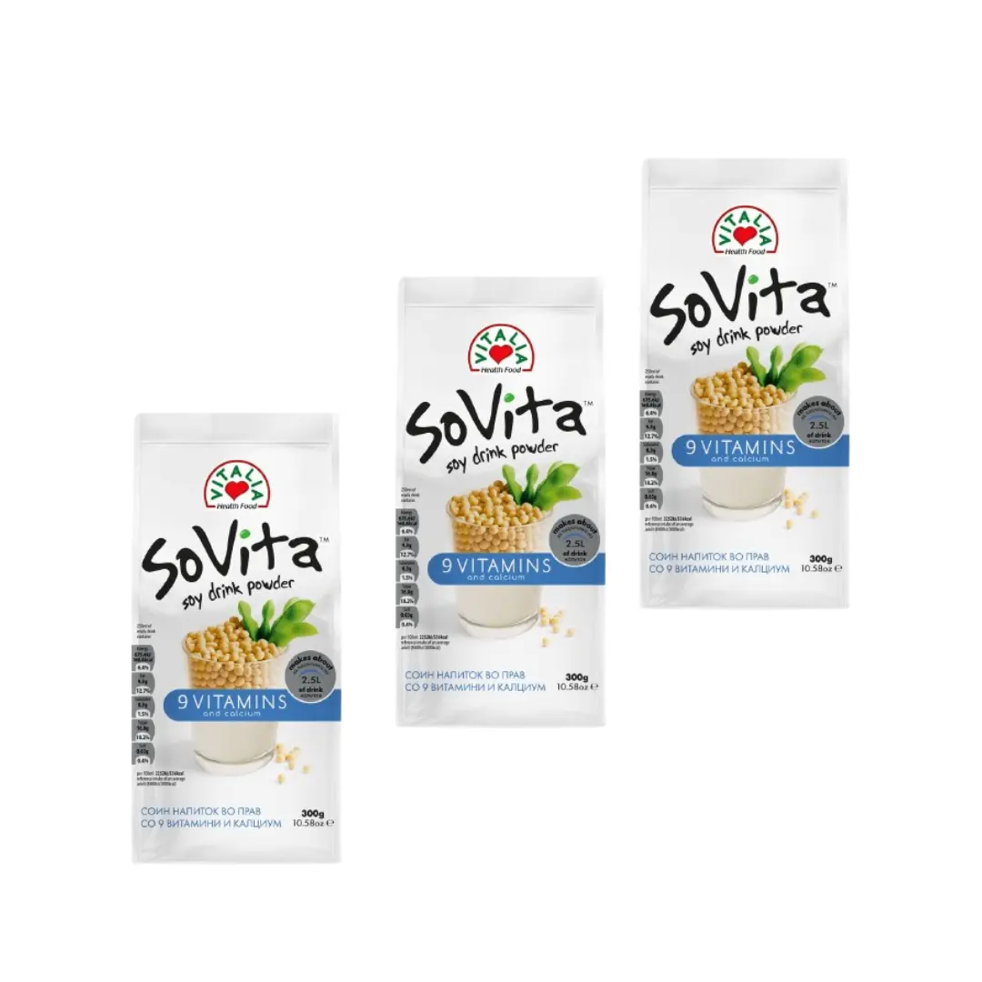 VITALIA SoVita Napitak od soje, 9 vitamina i kalcijum, 300g, 3 komada