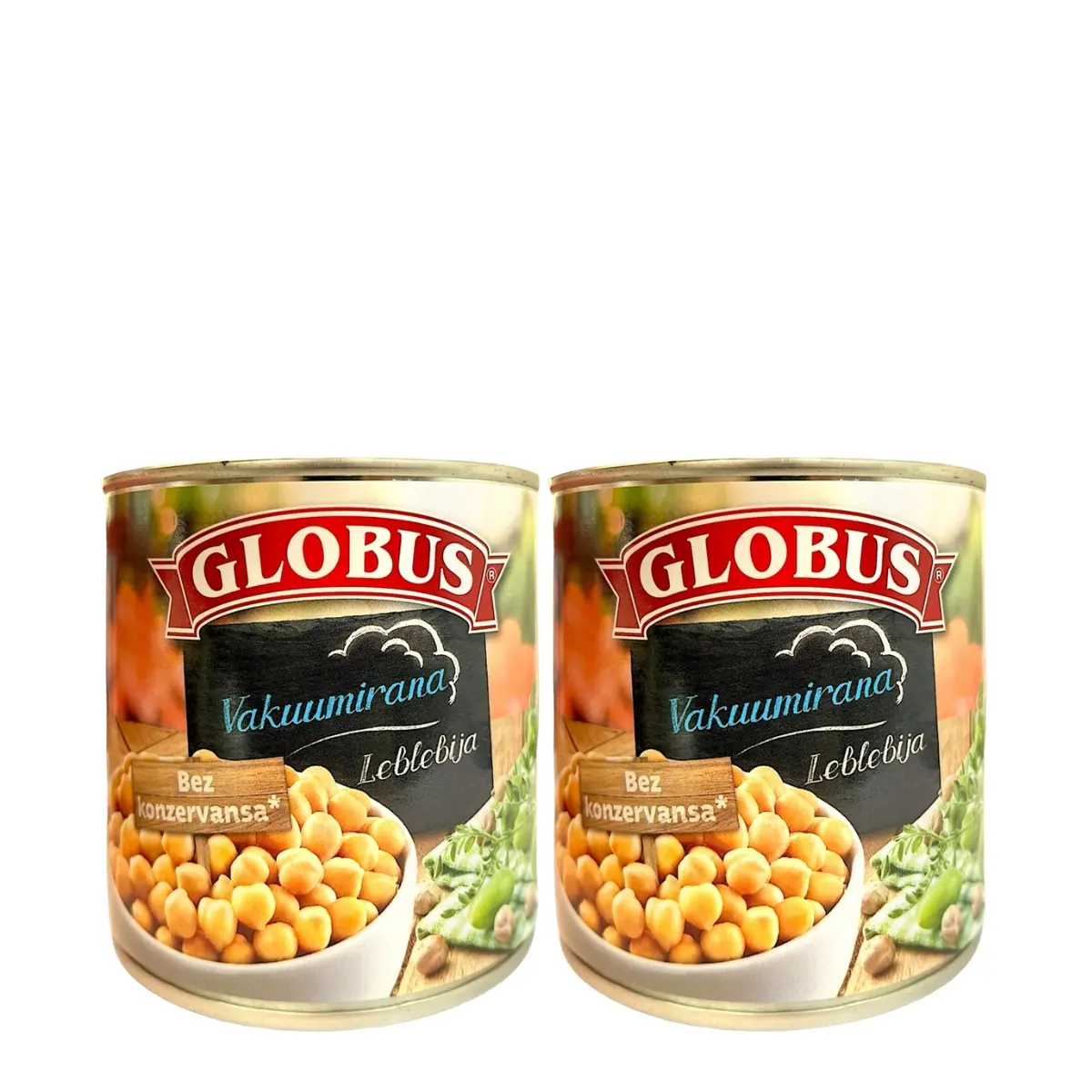 GLOBUS Leblebija kuvana vakumirana, 300g, 2 komada