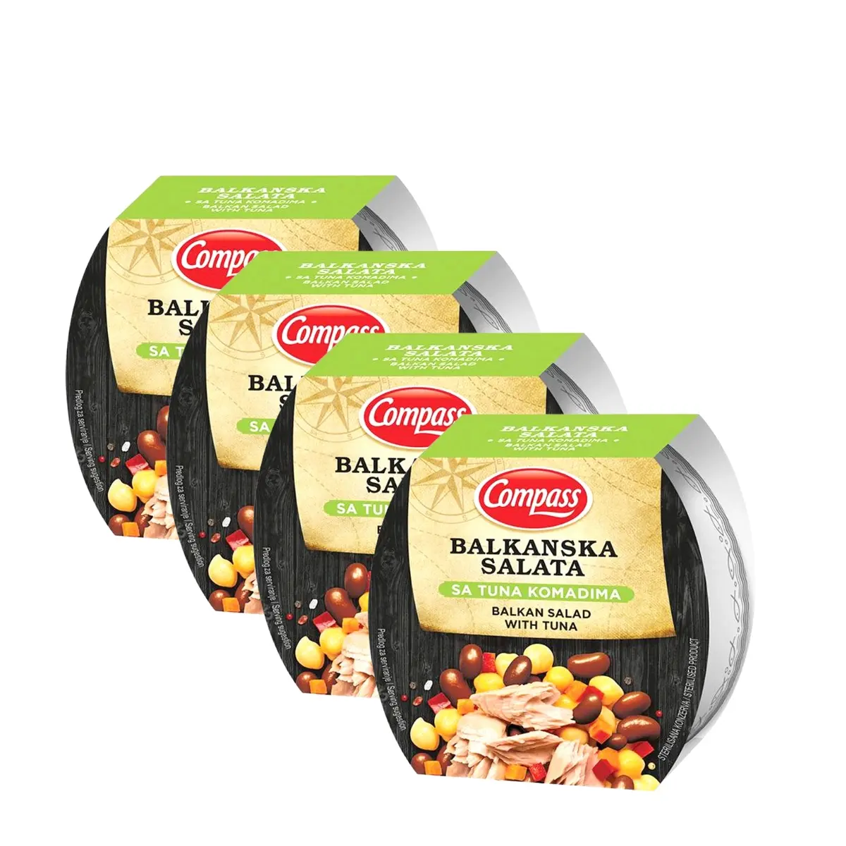 COMPASS Tuna balkanska salata, 160g, 4 komada