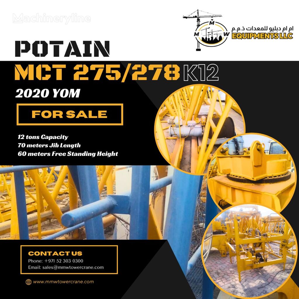 Potain MCT 278 / MCT 275 K12 toranjska dizalica