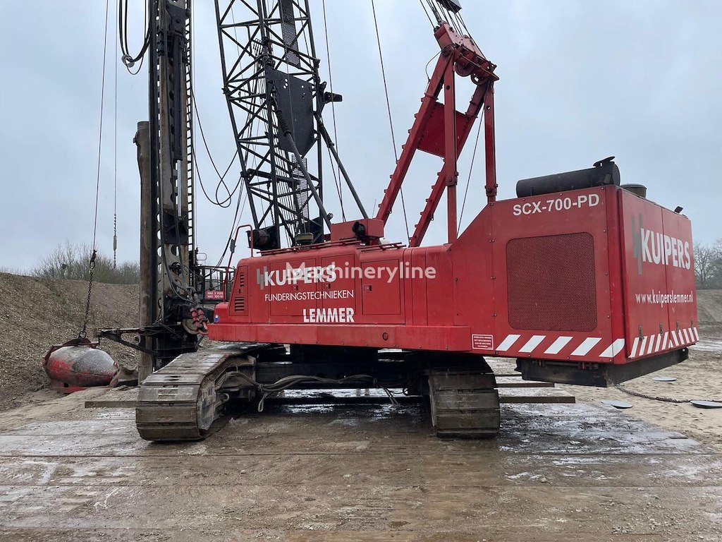 Hitachi SCX700 piling machine with leader and integrated power pack mašina za pobijanje šipova