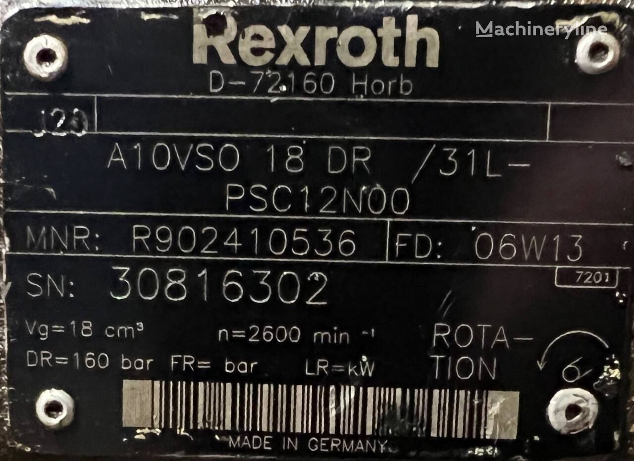 Rexroth A10VSO 18 DR /31L-PSC12N00 (R902410536) hidraulična pumpa