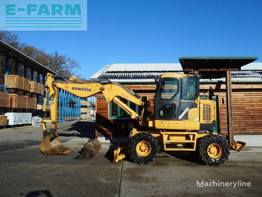 Komatsu pw 118wr-8 va ( 13,5t ) mit schild und pratzen bager točkaš