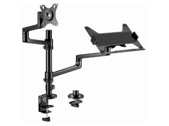 GEMBIRD MA-DA-04 Adjustable desktop holder monitor arms and notebook tray 17"-32"