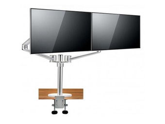 SPIRE CG-UGOL-2S Dual desktop monitor holder console "-27" silver