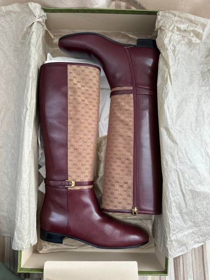 GUCCI riding boots Burguny