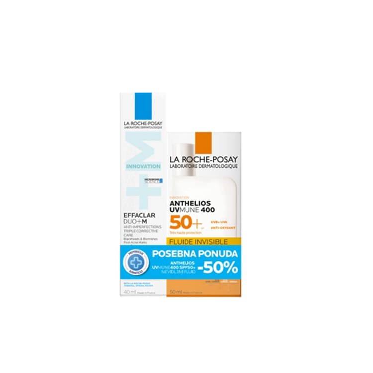 La Roche Posay Effaclar Duo M+ krema 40ml + Anthelios UVMUNE 400 SPF50+ fluid 40ml40ml