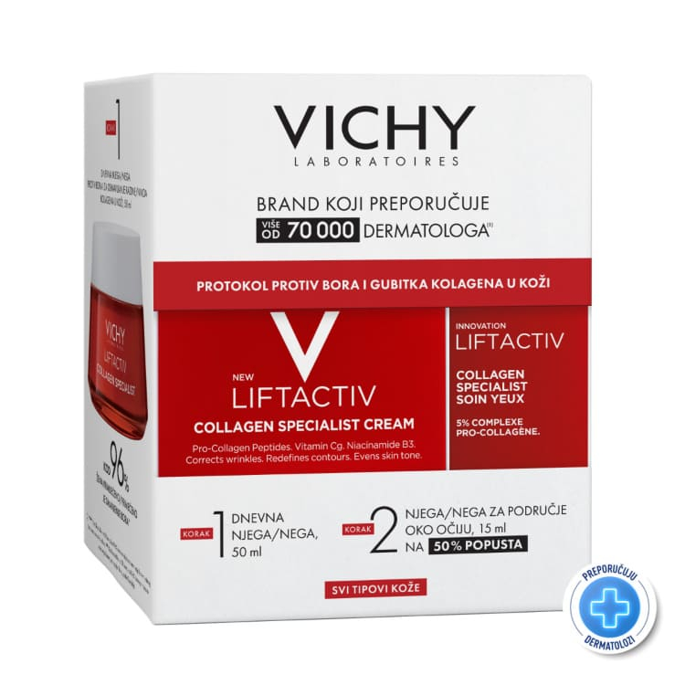 Vichy Winter set - Liftactiv Collagen Specialist dnevna krema 50ml + krema za zonu oka 15ml