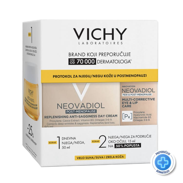 Vichy Winter set - Neovadiol Postmeno dnevna krema 50ml + krema za zonu oka 15ml