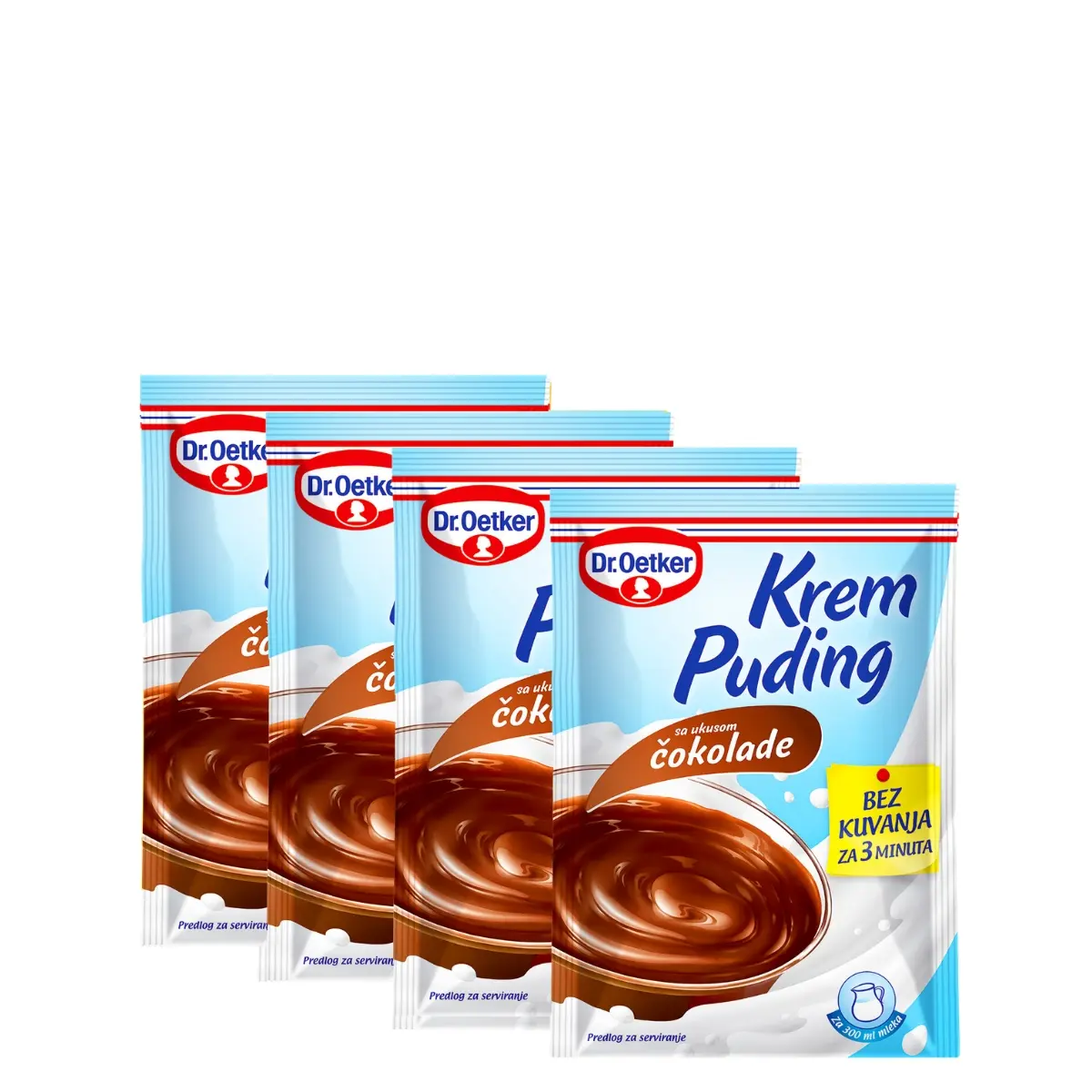 DR. OETKER Krem puding čokolada 60g, 4 komada