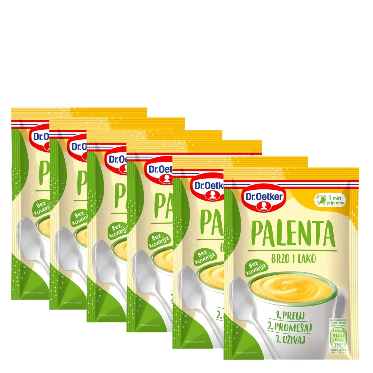 DR. OETKER Instant palenta, 60g, 6 komada