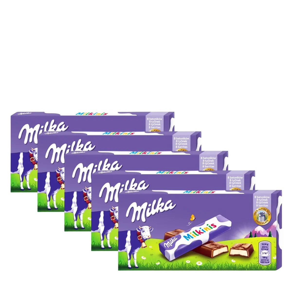 MILKA Milkinis Mlečna čokolada, 87,5g, 5 komada