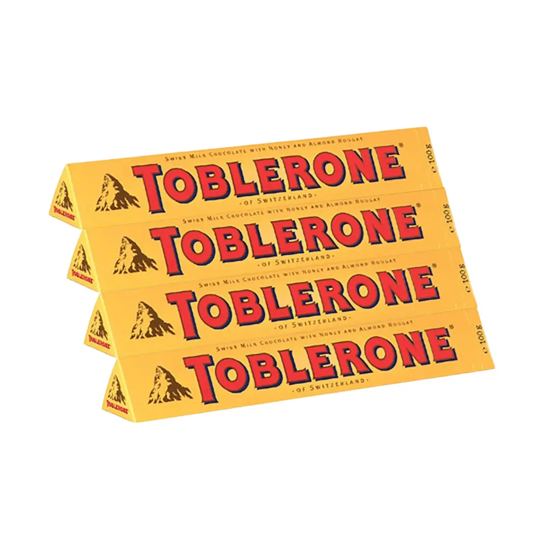 TOBLERONE Milk Mlečna čokolada, 100g, 4 komada