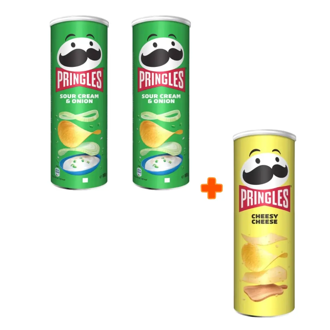 PRINGLES Čips paket, 3 proizvoda