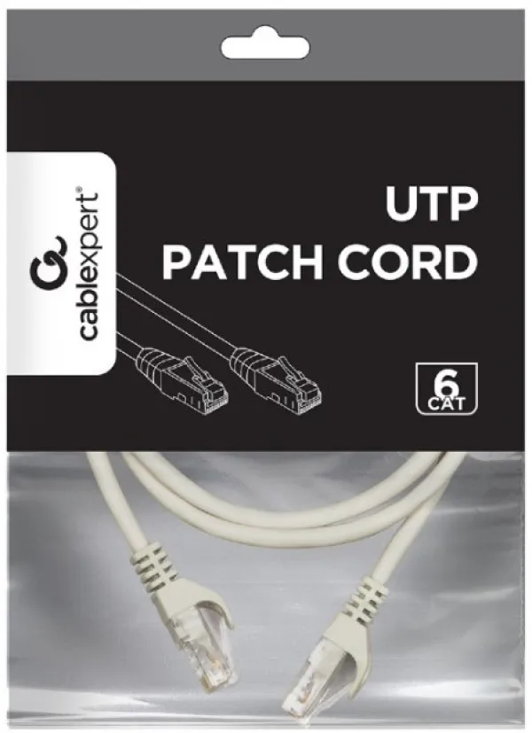 GEMBIRD PP6U-CU-1.5M Gembird Mrezni kabl, CAT6 BAKARNI UTP Patch cord 1.5m grey