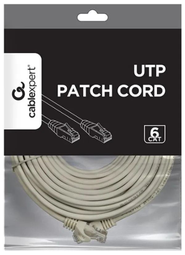 GEMBIRD PP6U-CU-20M Gembird Mrezni kabl, CAT6 BAKARNI UTP Patch cord 20m grey