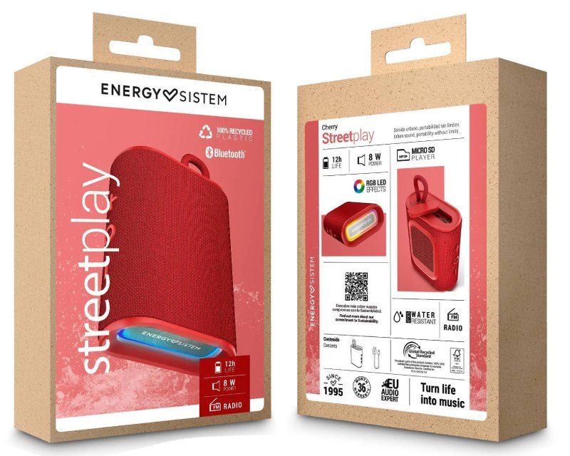 ENERGY SISTEM Cherry StreetPlay zvučnik crveni (M45924)