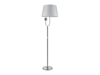 Podna lampa Carmen 1xE27 belo/hrom Elmark 955CARMEN1F