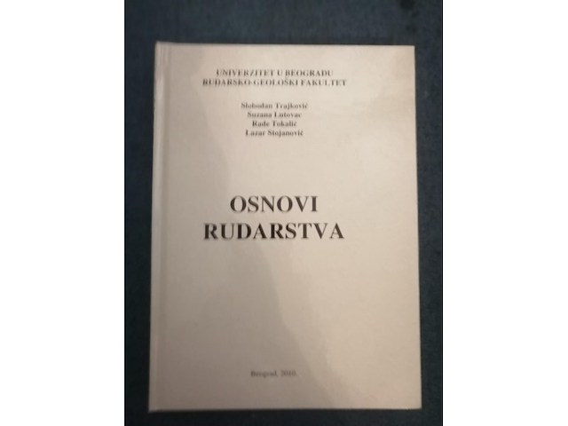 Osnovi rudarstva, RUdarsko geoloski fakultet