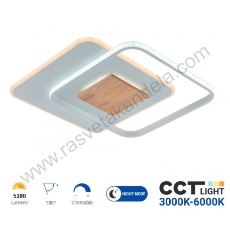 LED plafonjera CCT 60W 3000K-6000K sa daljinskim