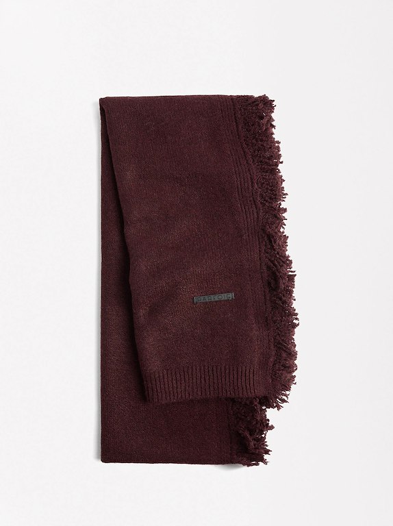 Plain Scarf With Fringing