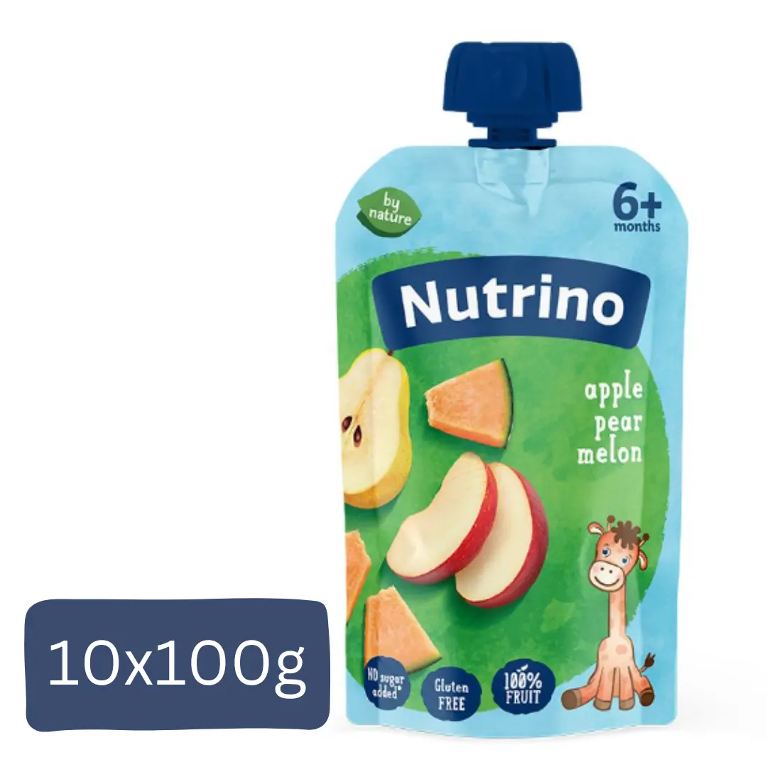 Nutrino Pire od voća, Jabuka, kruška i dinja, 100g, 10 komada