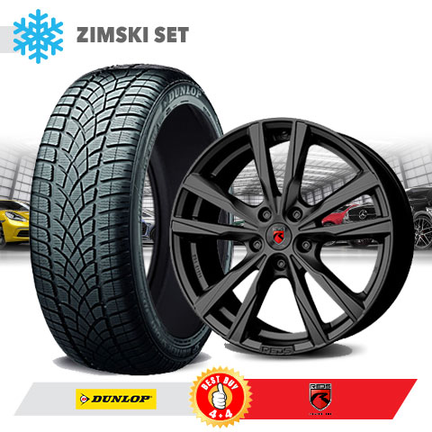 245/45 R18 SET Z DUNLOP + REDS K2 MB 5/112