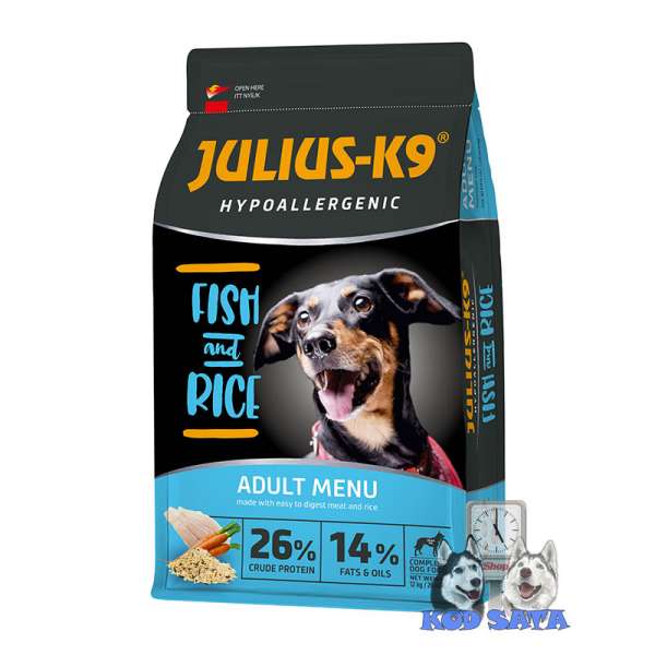 Julius K9 Hipoallergenic Hrana Za Pse, Riba i Pirinač 12kg