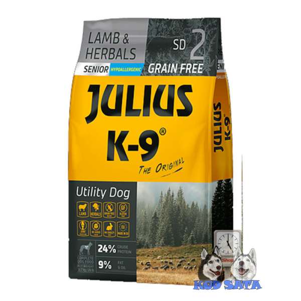 Julius K9 Senior Hrana Za Pse Bez Žitarica, Jagnjetina i Bijje 10kg