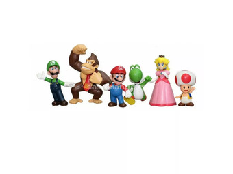 Super Mario Bros - Mario Yoshi Luigi (mini set of 6pcs)