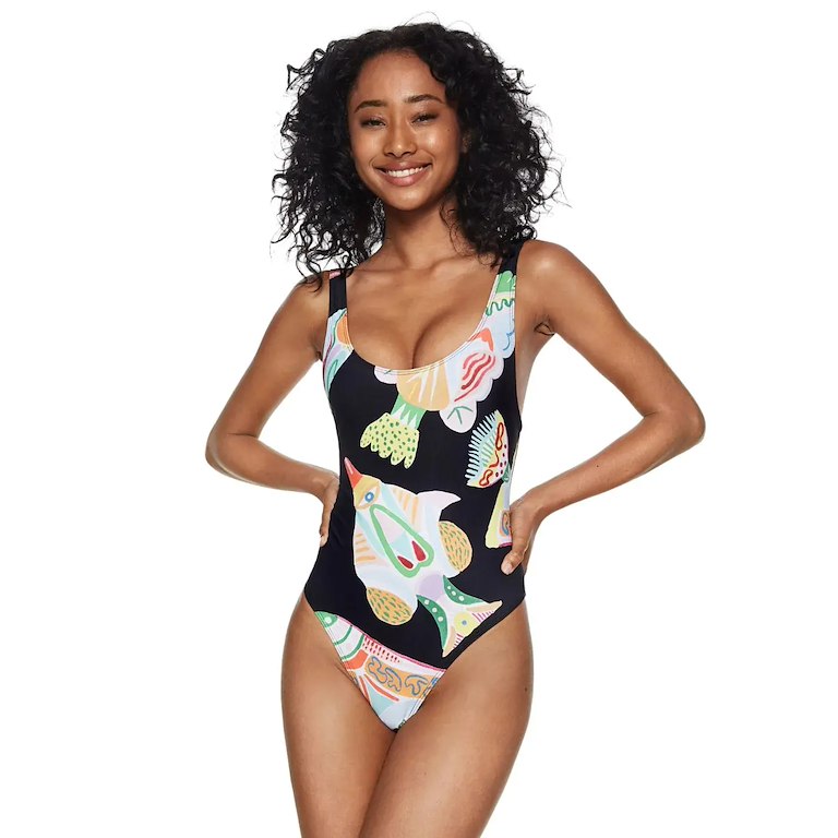 DESIGUAL Ženski kupaći jednodelni Ocean Coral Swimsuit, Šareni